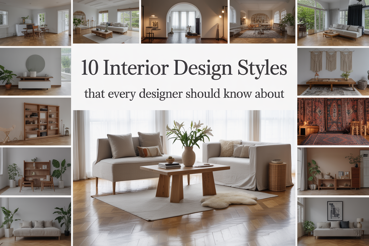 10 interior design styles that every designer should know